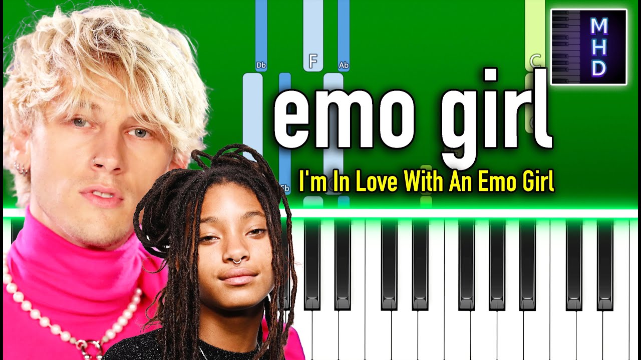 Machine Gun Kelly - emo girl feat. WILLOW - Piano Tutorial - YouTube