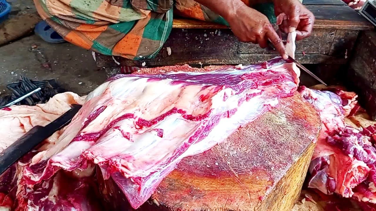 Excellent beef, Cow meat cutting & processing, Super fastest meat ...