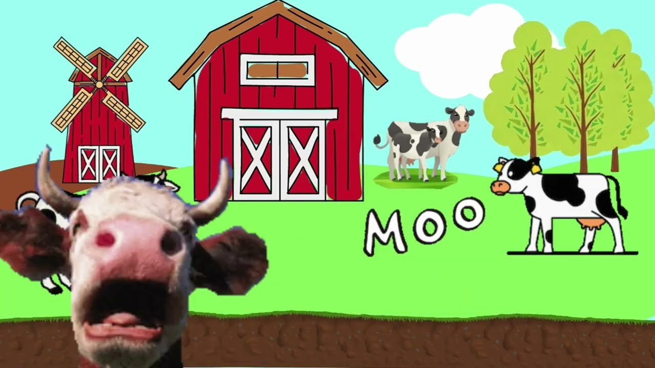 Old MacDonald Had A Farm - Phonics Song For Kids - Cow Song - Farm Song ...