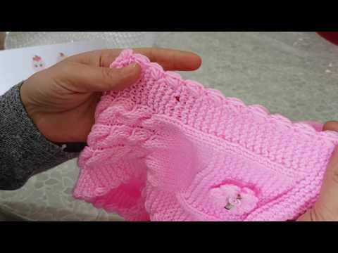 Kız bebek örgü Burgulu yelek anlatımı 5.bölüm