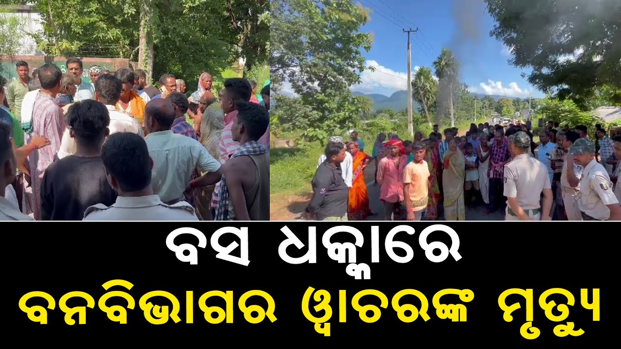 Road Mishap In Odisha's Angul Athmallik : ବସ ଧକ୍କାରେ ବନବିଭାଗର ୱାଚରଙ୍କ ...