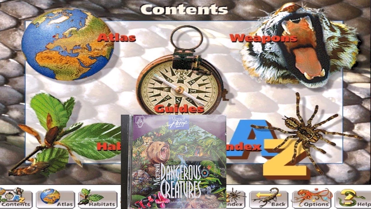 Microsoft Dangerous Creatures (1994) CD-ROM - Full Software Overview ...