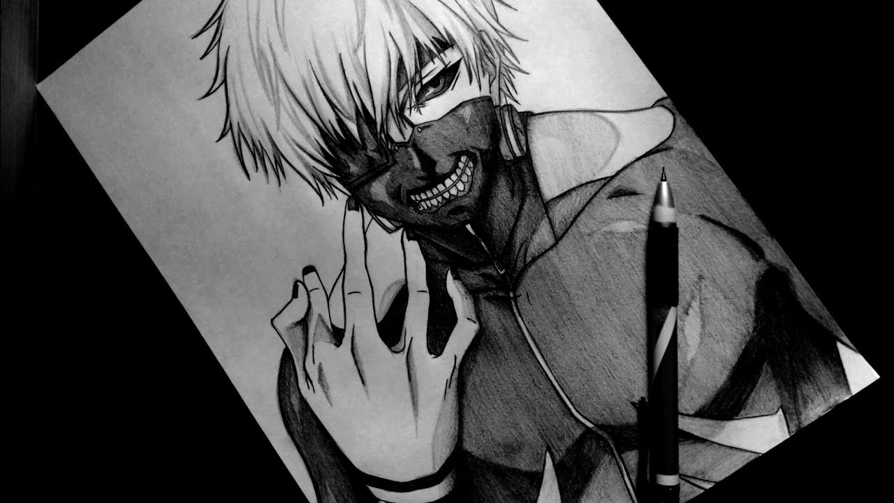 How To Draw Ken Kaneki | Step By Step | Tokyo Ghoul - YouTube