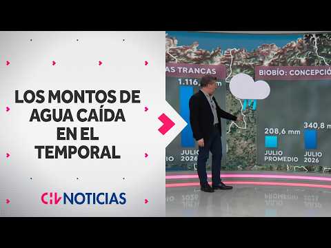 NIVELES DE LLUVIA HISTÓRICOS: Estos son los montos de agua caída en el sur tras el sistema frontal