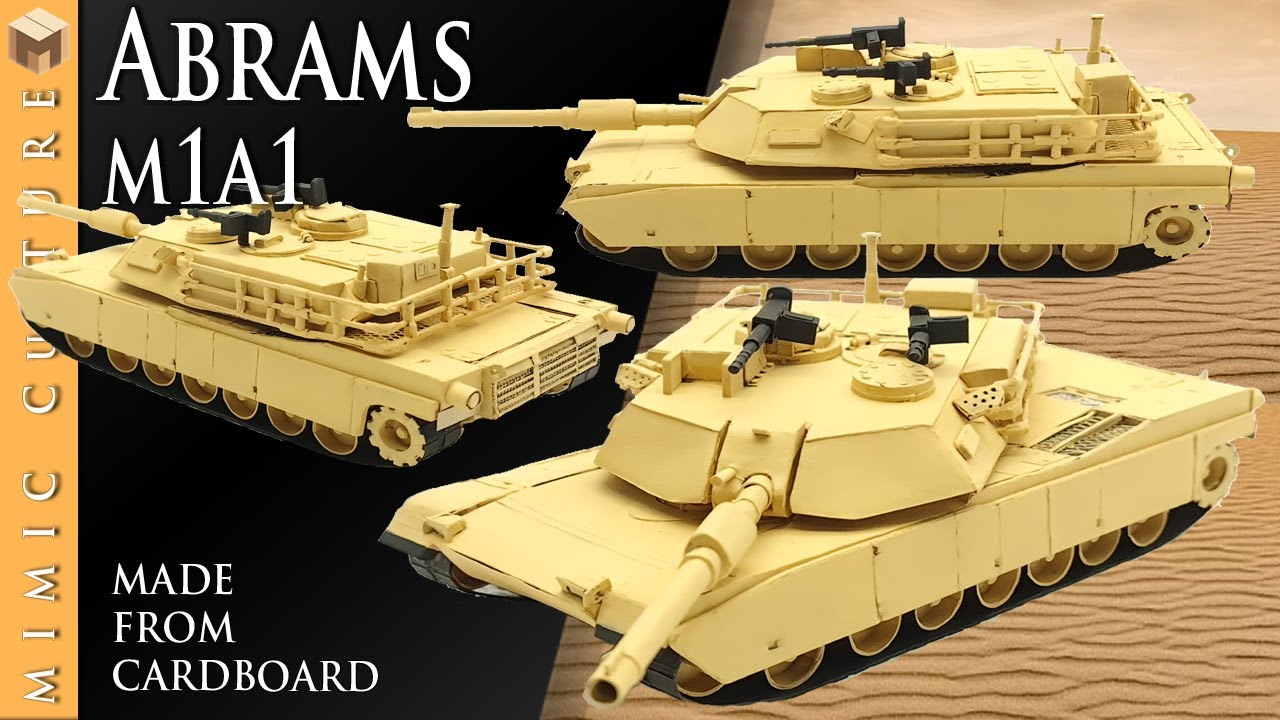How to make | Abrams | M1A1 | Made from cardboard - YouTube