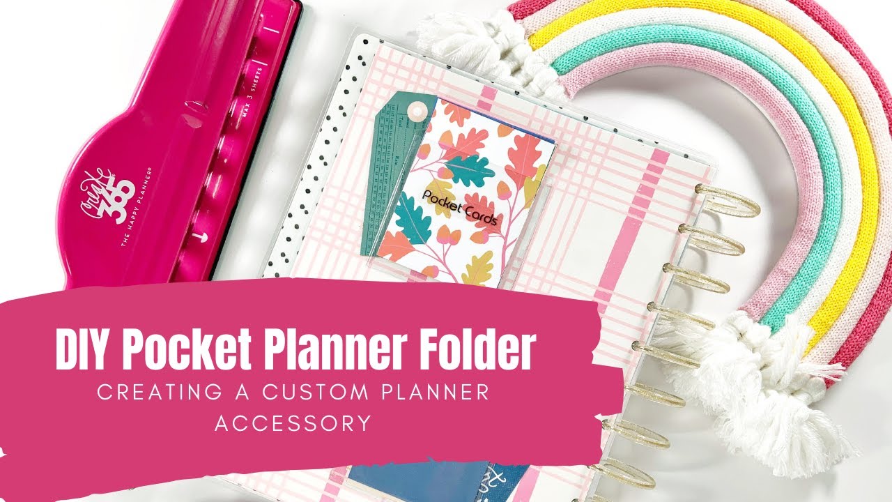 DIY Planner Folder with Pockets - Planner Accessories - YouTube