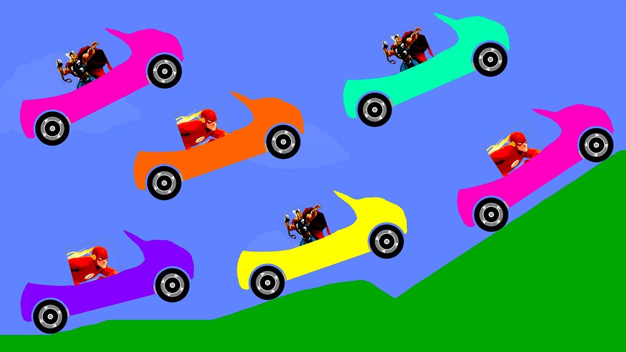Thor Vs The Flash Car Race in Algodoo - YouTube