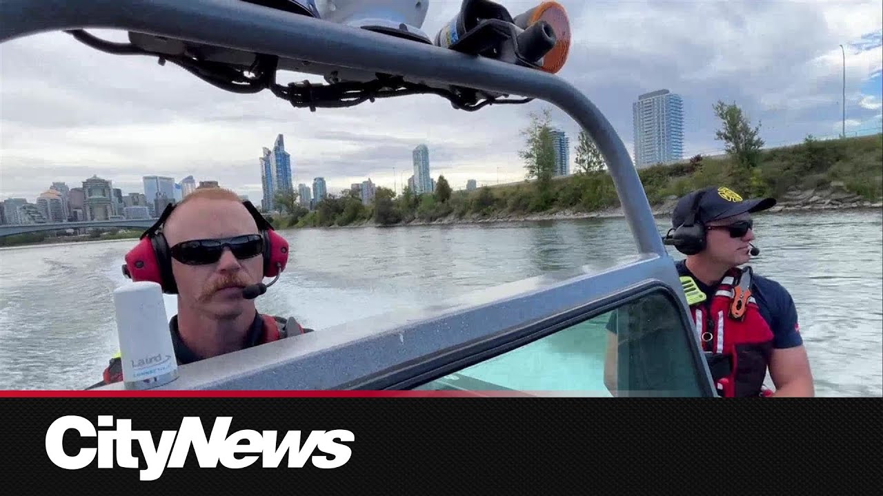 Patrolling the Bow River with Calgary Fire Department - YouTube