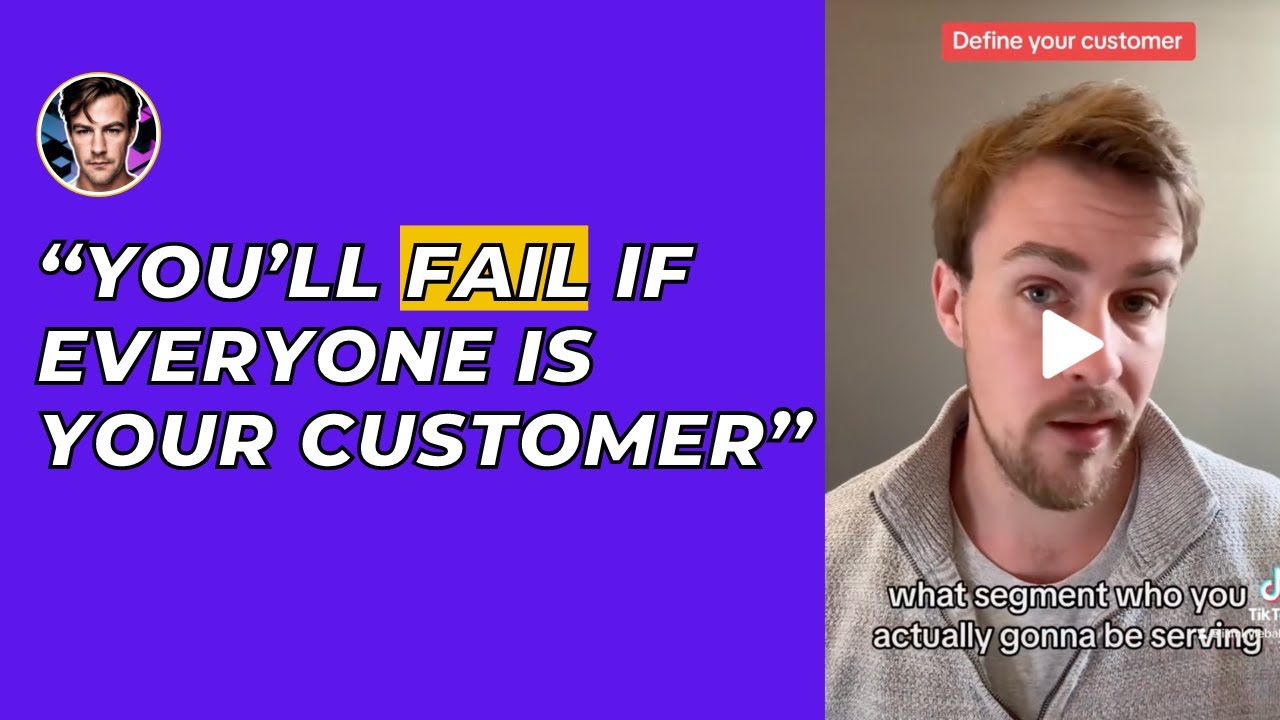 If “Everyone is your customer” you will fail. Do this instead. - YouTube
