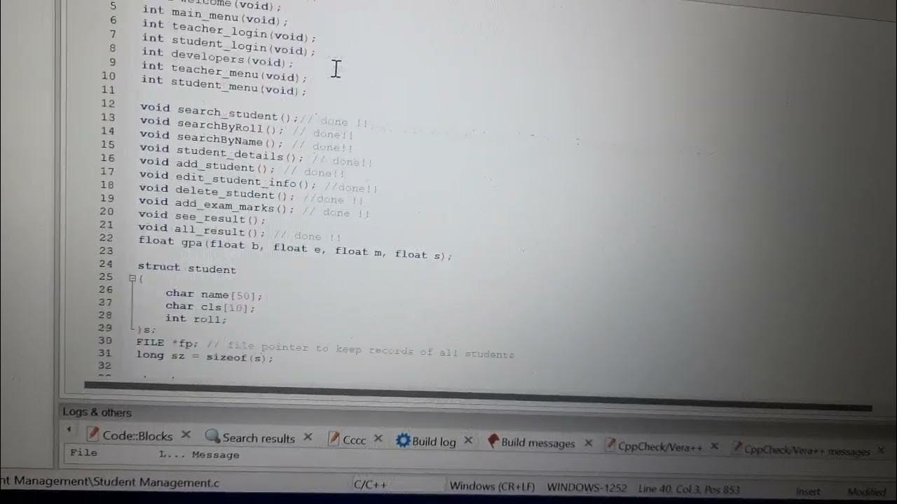 Student Management App Using C language - YouTube
