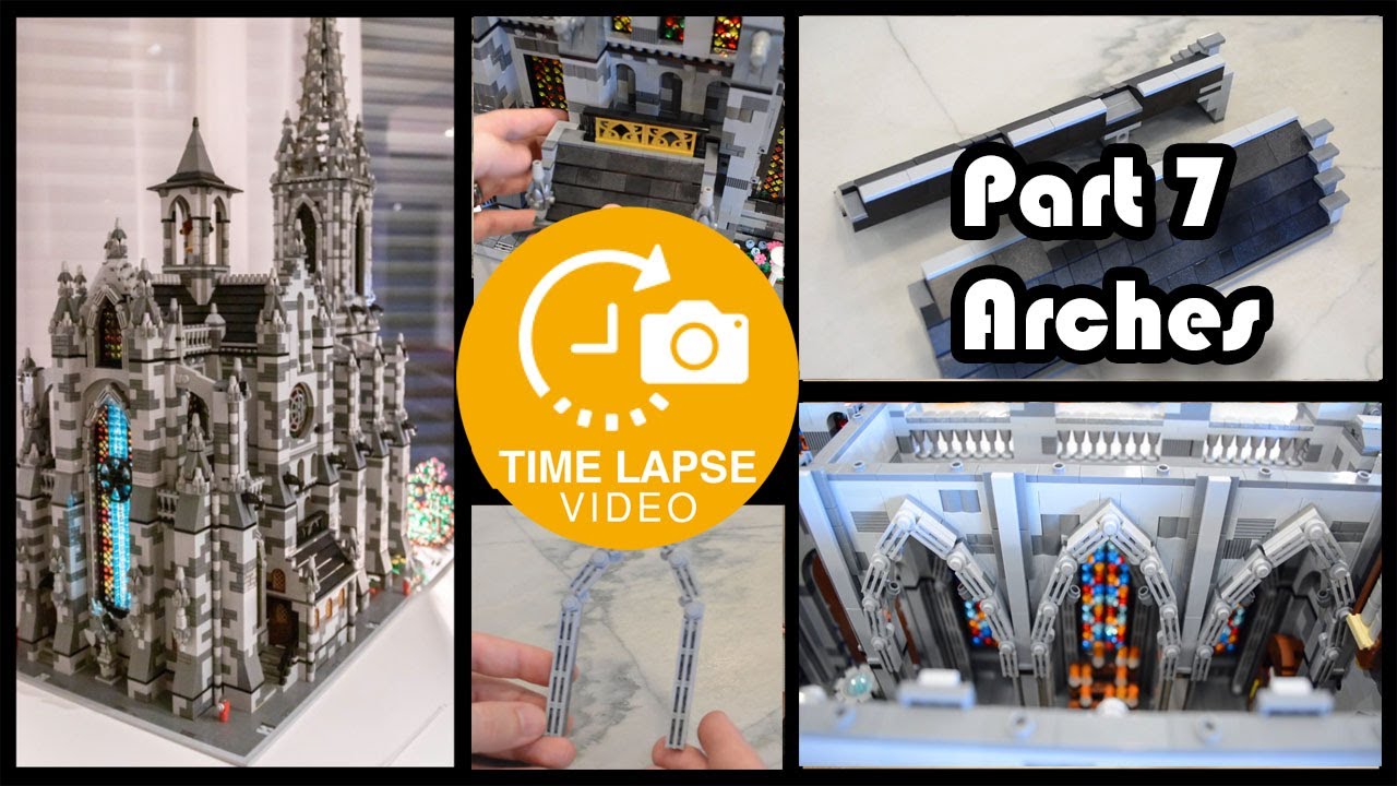 Lego Gothic Cathedral speed build - Part 7 (Roofs & Arches) - YouTube