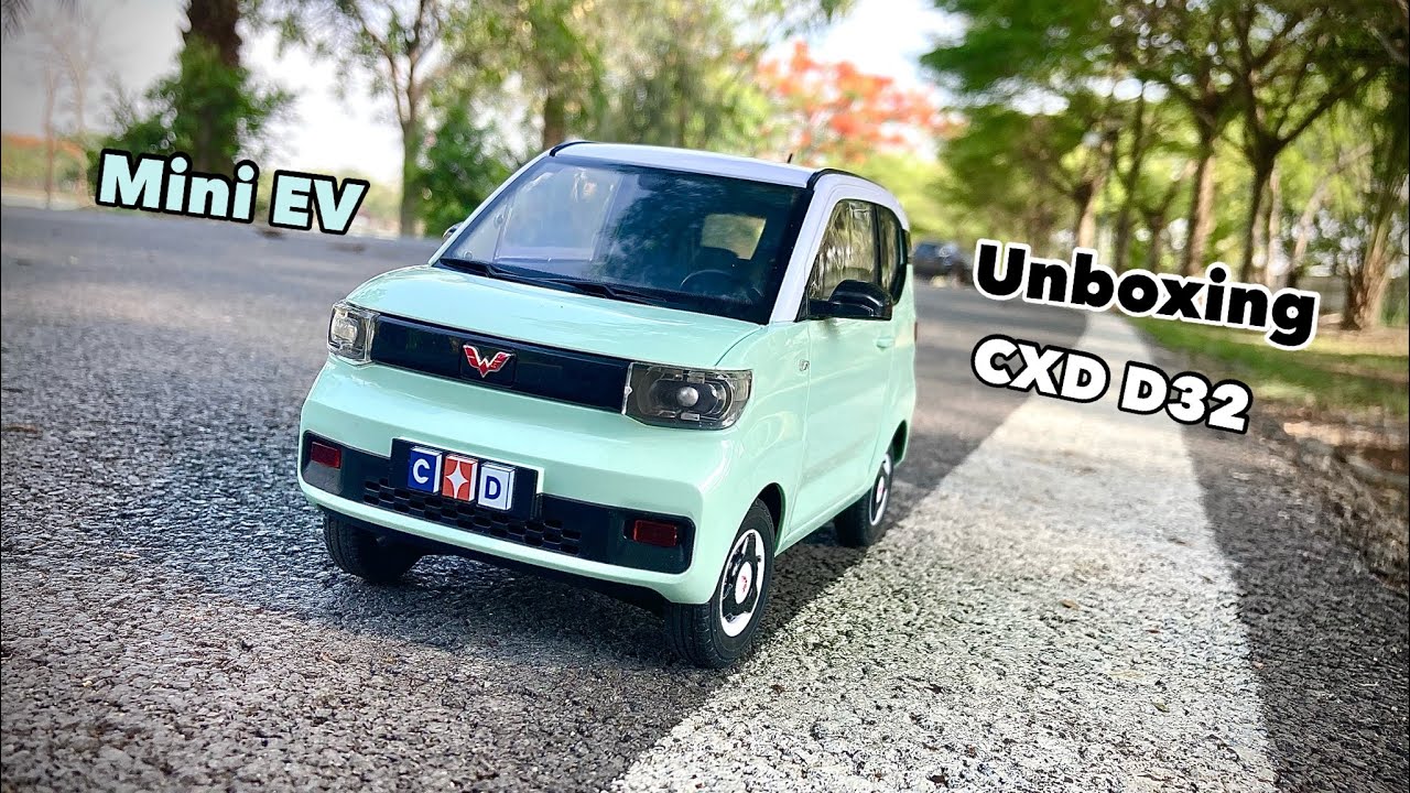 แกะกล่อง | CXD D32 Mini RC Scale 1/16 | Wuling Hongguang Mini EV ...