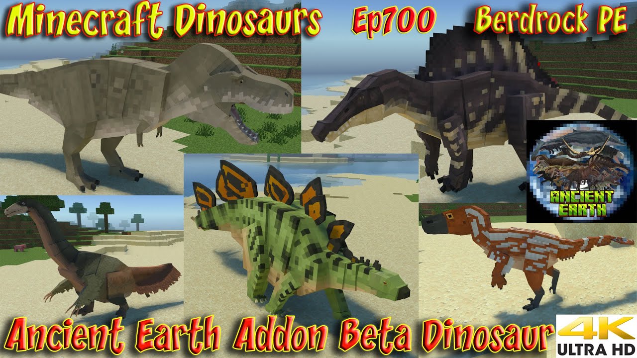 Ancient Earth Addon Beta Dinosaur Showcase Bedrock PE Minecraft ...