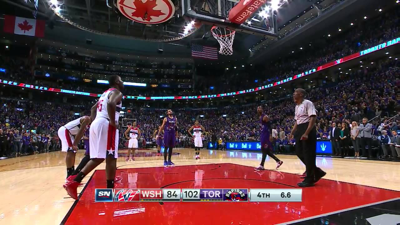 "Lets Go Raptors" Chant at the end of Raptors Game - YouTube