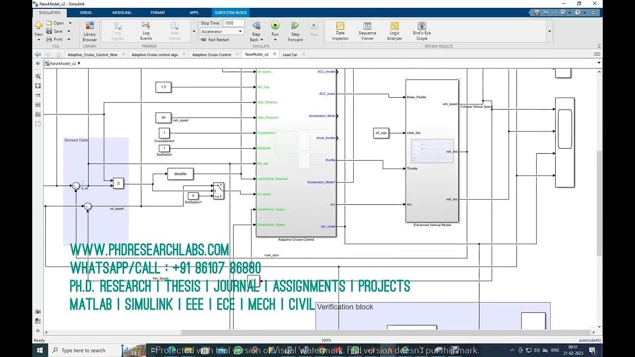 Adaptive Cruise Control with Vehicle model in Matlab Simulink - MATLAB SIMULINK ASSIGNMENTS ...