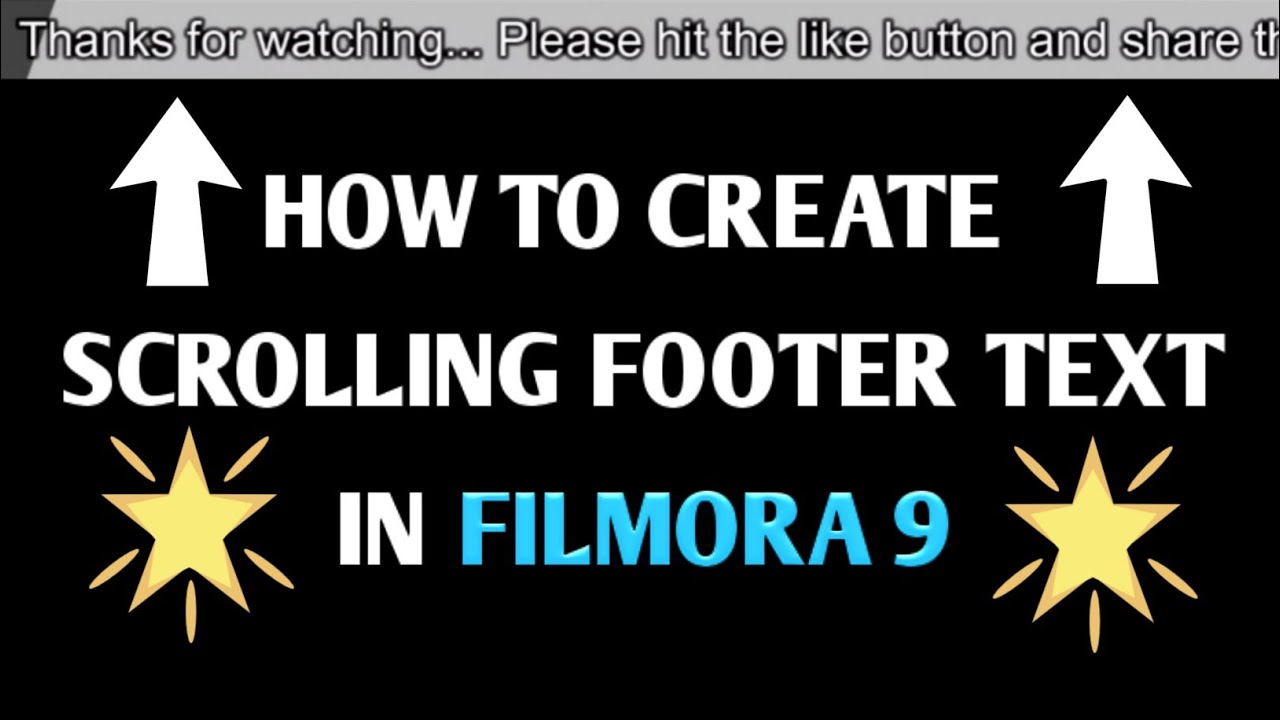 How to Create Scrolling Footer Text Animation in Filmora 9 | Make ...