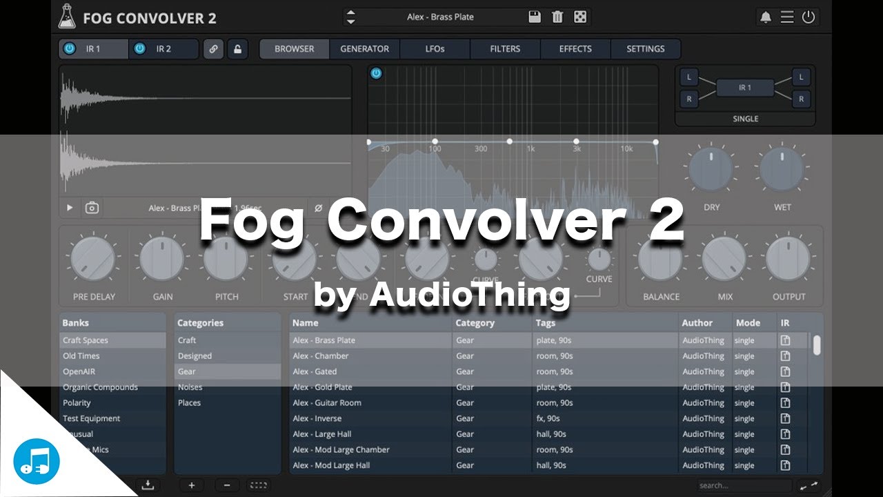 AudioThing Fog Convolver 2 | IRを備えたワンランク上のリバーブ - YouTube