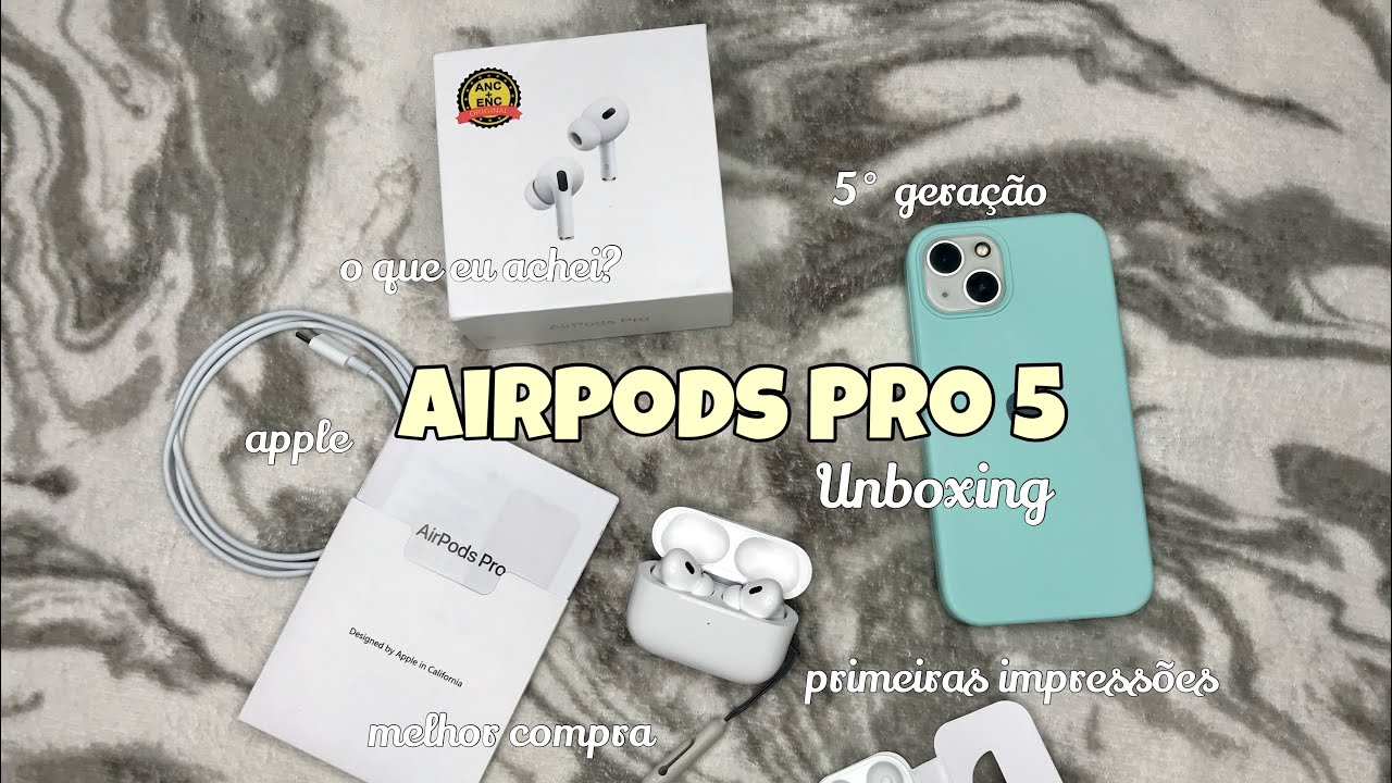 UNBOXING DO MEU AIRPODS PRO 5 🎧🍎 | primeiras impressões, Apple, AirPods ...