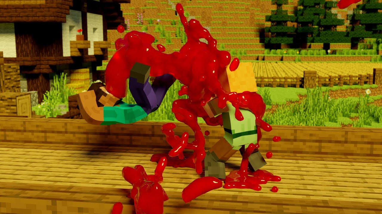 Bloody Battle - Alex VS Steve (minecraft animation meme) - YouTube