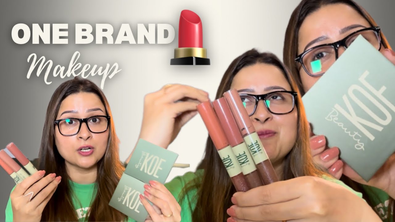 Testing out 1 brand makeup products 💋💄 - YouTube