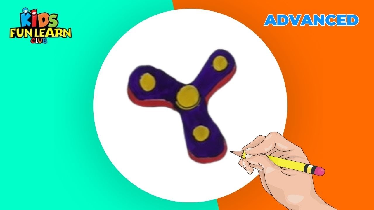 How to draw Fidget Spinner - YouTube