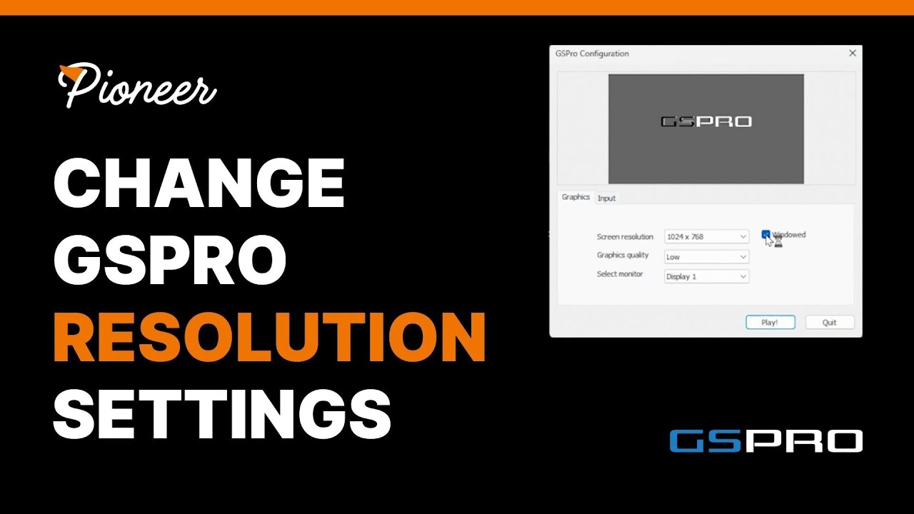 How To Change GSPro Resolution Settings - YouTube
