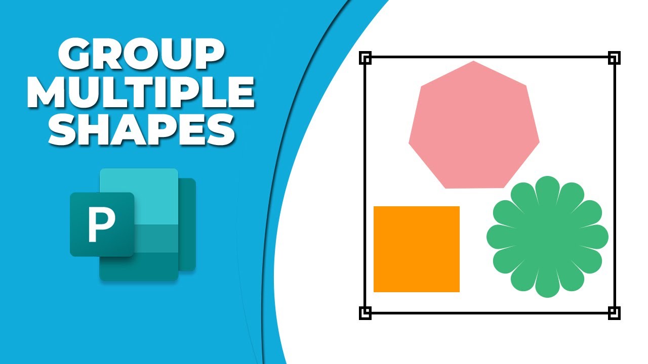 How to group multiple shapes in Publisher - YouTube