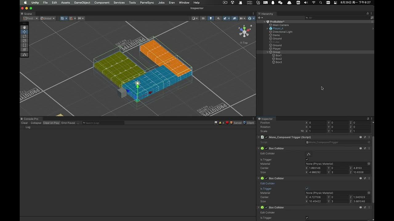 Unity composite collider 3D demonstration - YouTube