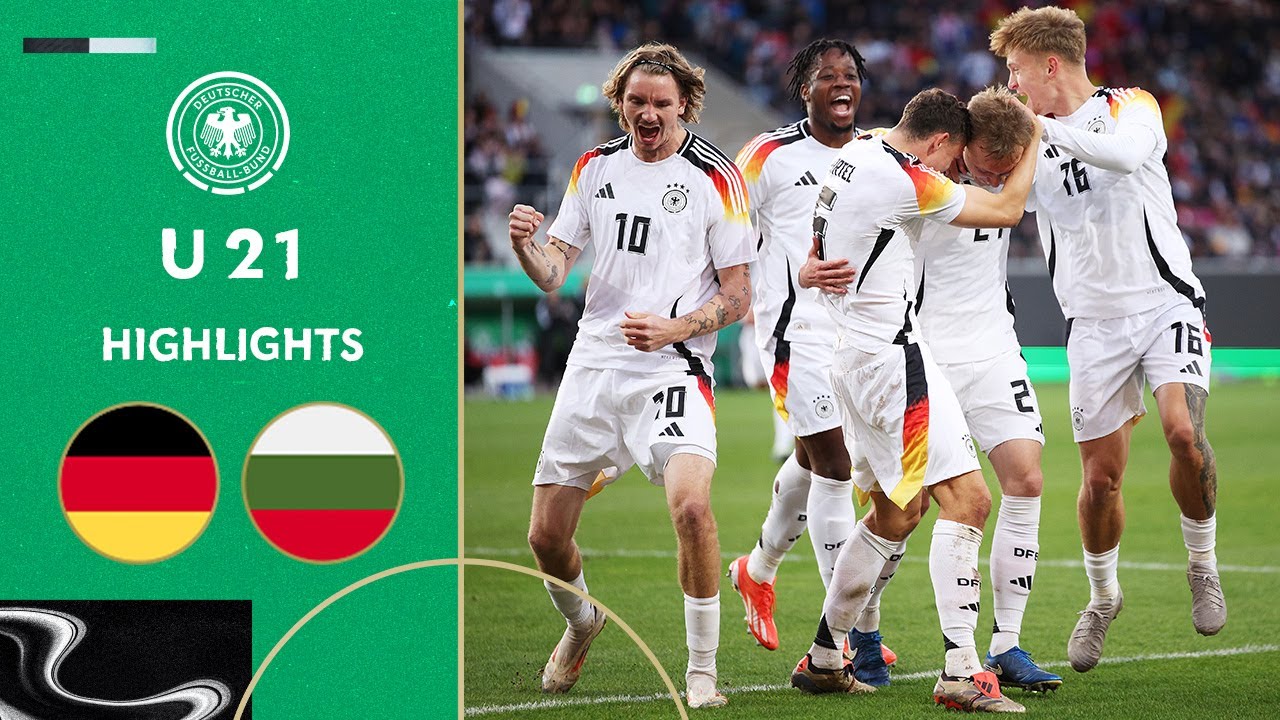 U 21 secures ticket to the EUROS! | Germany vs. Bulgaria 2-1 ...