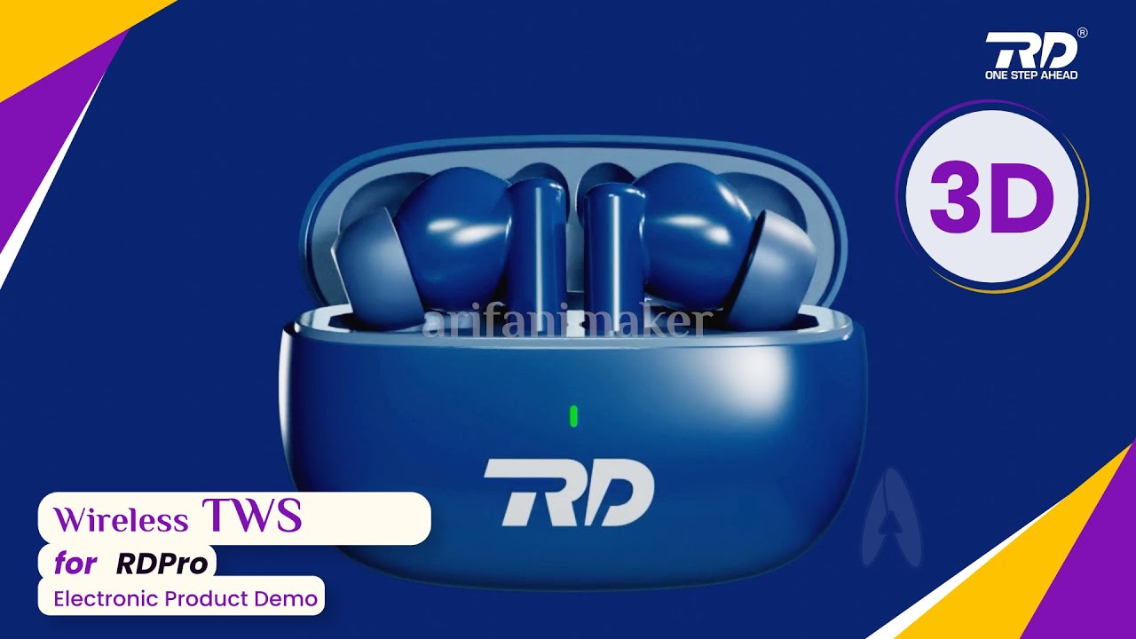 Wireless TWS | RDPro | 3D Animation, Product Demo | arifanimaker - YouTube
