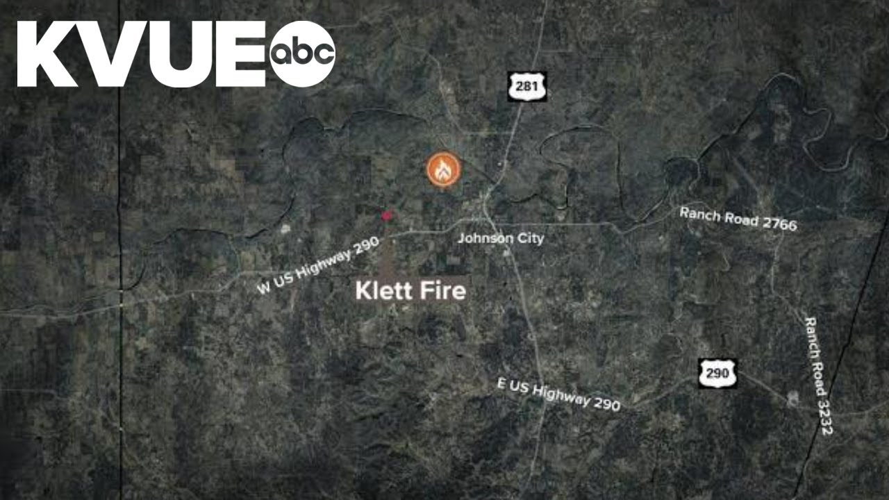 100-acre wildfire burning near Johnson City in Blanco County - YouTube