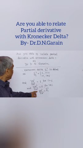 Are you able to relate partial derivative with Kronecker delta? by - Dr ...