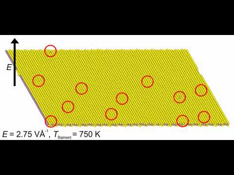 SET process of MoS2 memristor with 12 vacancies - YouTube