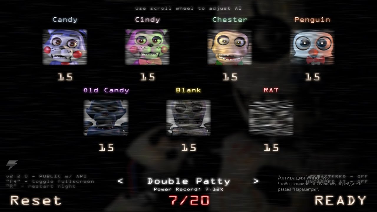 fnac 1 custom night double patty challenge completed - YouTube
