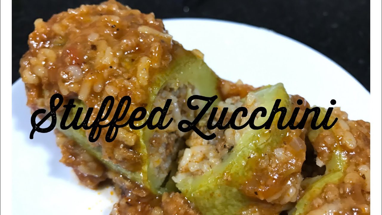STUFFED ZUCHINI ( KOUSA MAHSHI) | WITH RICE & MINCED MEAT - YouTube