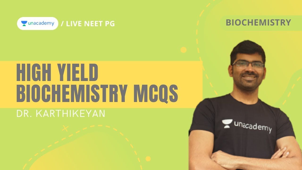 High Yield Biochemistry MCQs | Dr. Karthikeyan - YouTube