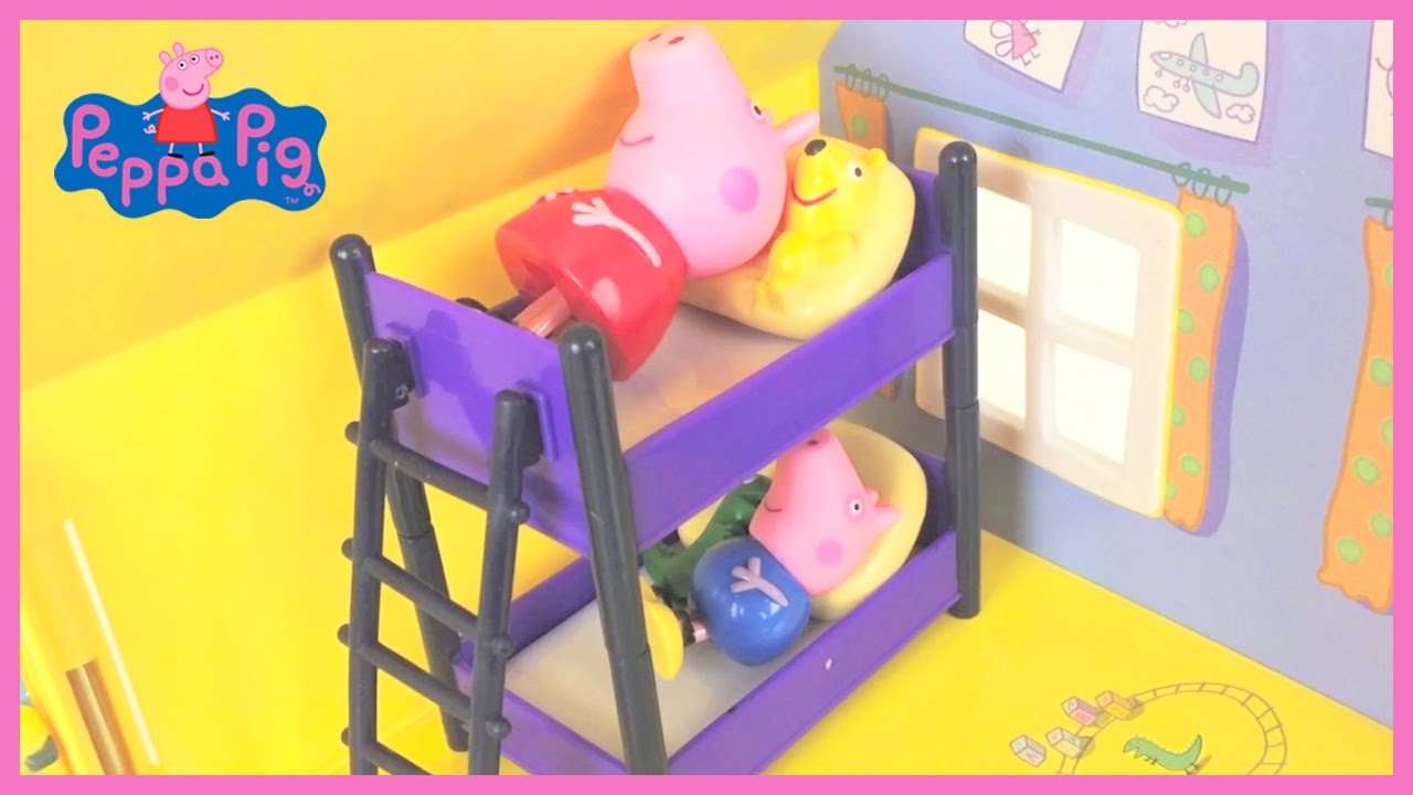 PEPPA PIG SPEELGOED HUIS STAPELBED GEORGE PICNIC MAND SET FILMPJE VOOR ...