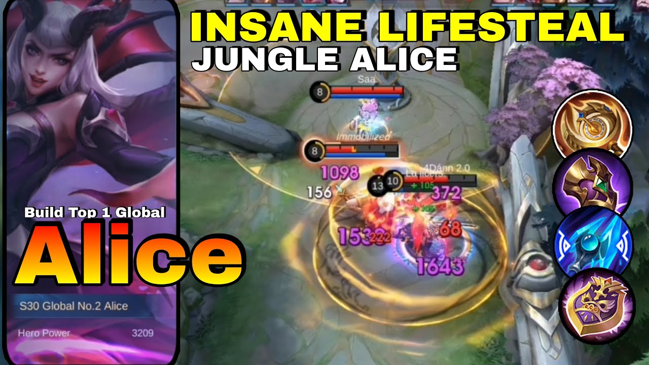 Super Tank Jungle | Super Lifesteal - Build Top 1 Global Alice Gameplay ...