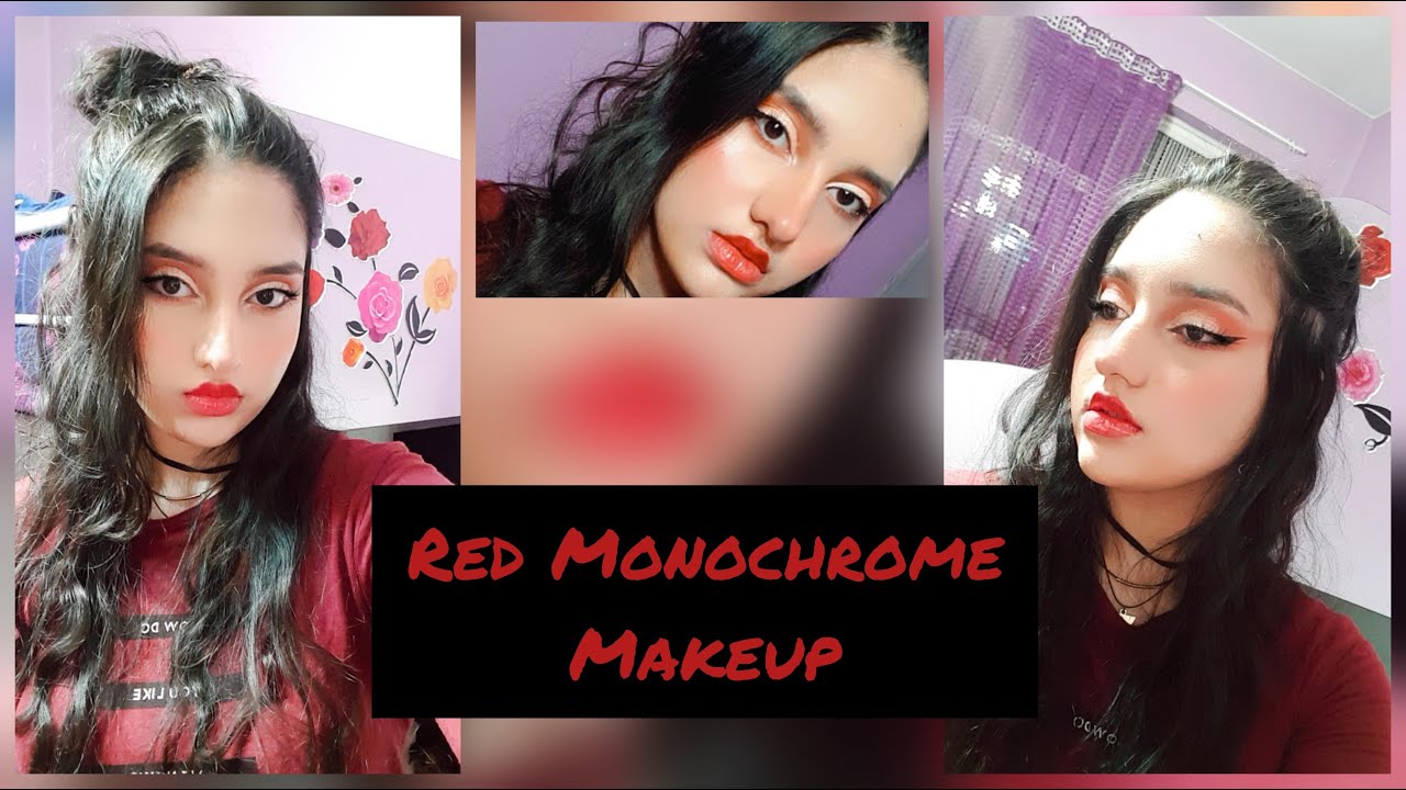 Red Monochrome Makeup - YouTube