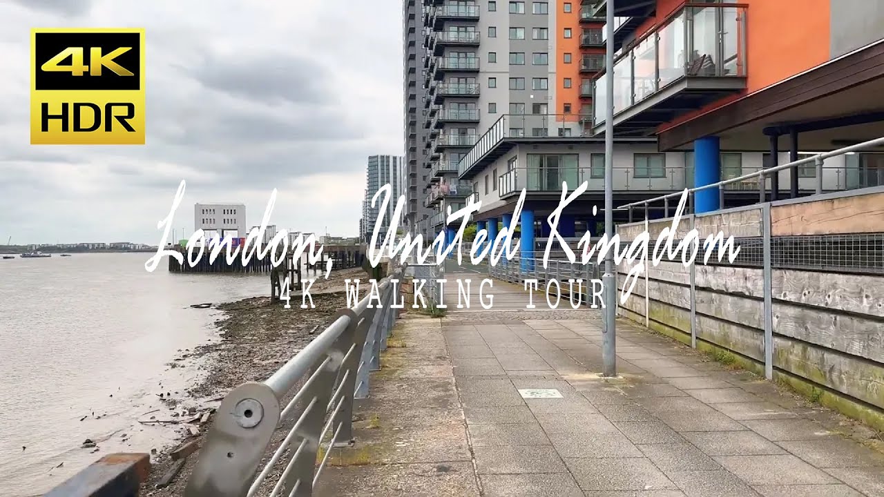 London Riverside Walk | Woolwich to Thamesmead via Thames Path [4K HDR ...