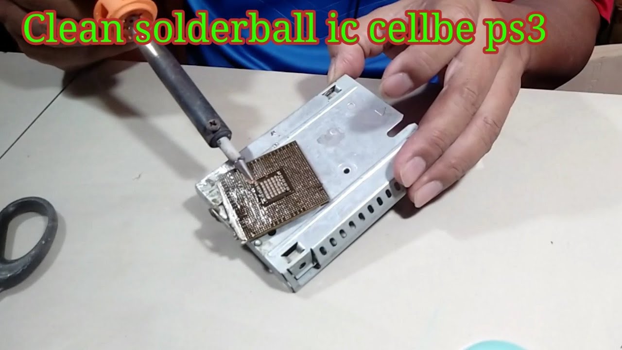 Reballing Bga cpu ps3 II cara benar membersihkan sisa timah ball cellbe ...