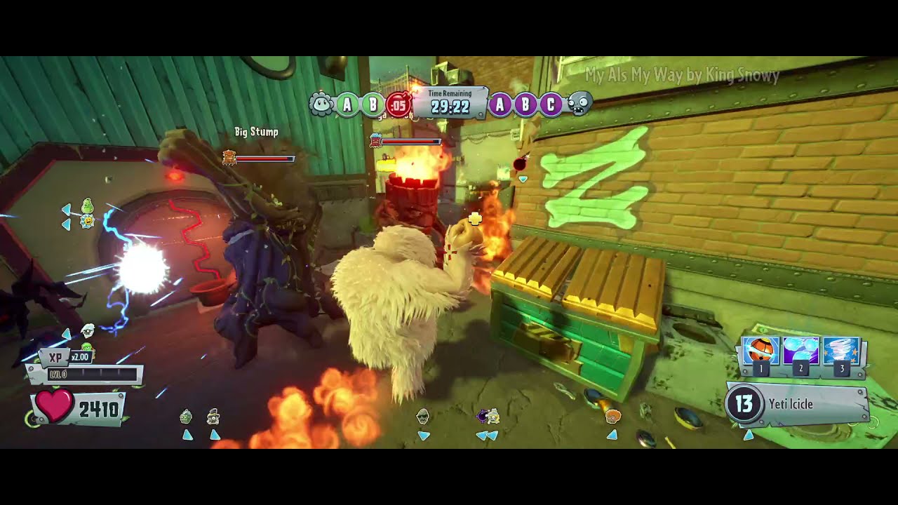 PvZ GW2 - Yeti in Gnome Bomb at Aqua Center - YouTube