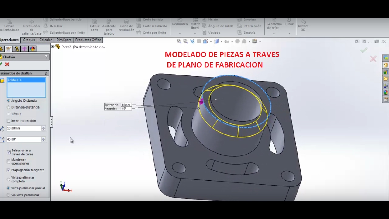 Curso TOTAL SolidWorks (leccion 4) Modelado de piezas 1 - YouTube