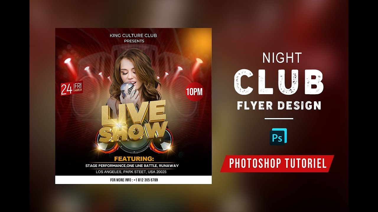 Event Flyer Live Show Poster Social Media Photoshop Tutorial - YouTube