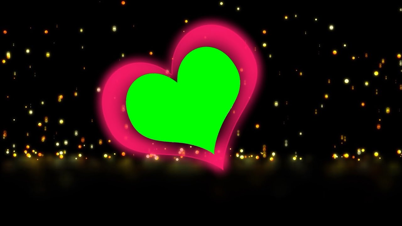 Green screen love frame with rain ball - Copyright free - YouTube