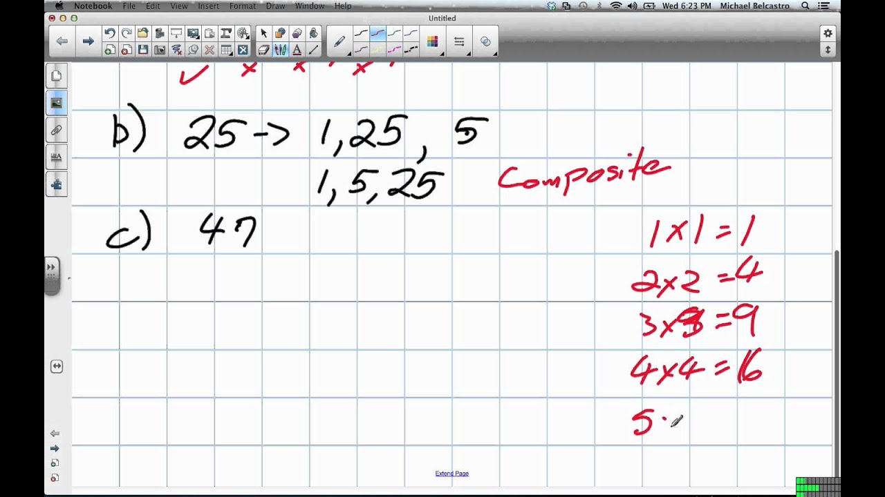 Prime and Composite Numbers Grade 8 Nelson Lesson 1 1 9:26:12 - YouTube