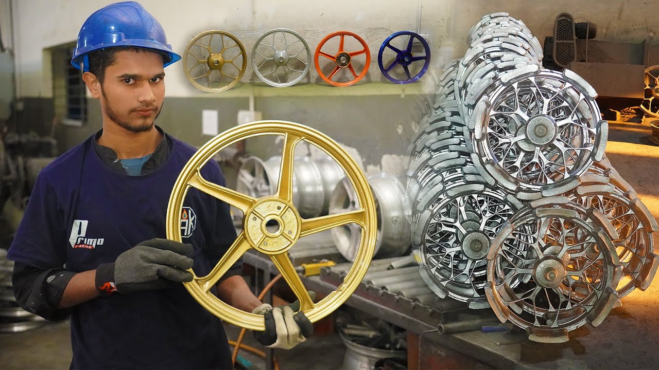 Amazing Modern Bikes Wheel Mass Production Factory. Pakistani Alloy ...