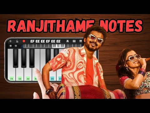 VARISU Ranjithame Piano Notes | Thalapathy Vijay | Rashmika Mandanna ...