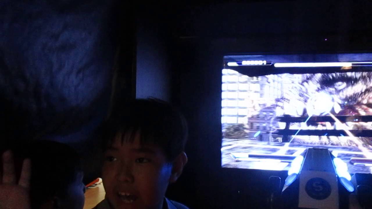 Monster eye arcade (2 guns 1 player moving seat) HIGH SCORE STAGE 5 ...