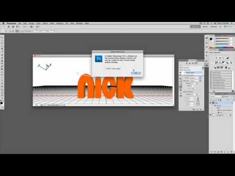 Nick logo in 3D using photoshop CS5 - YouTube